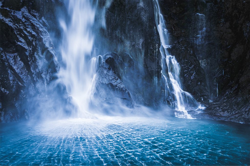 Milford Sound Waterfall, New Zealand – Canvas Prints | Poster Prints ...